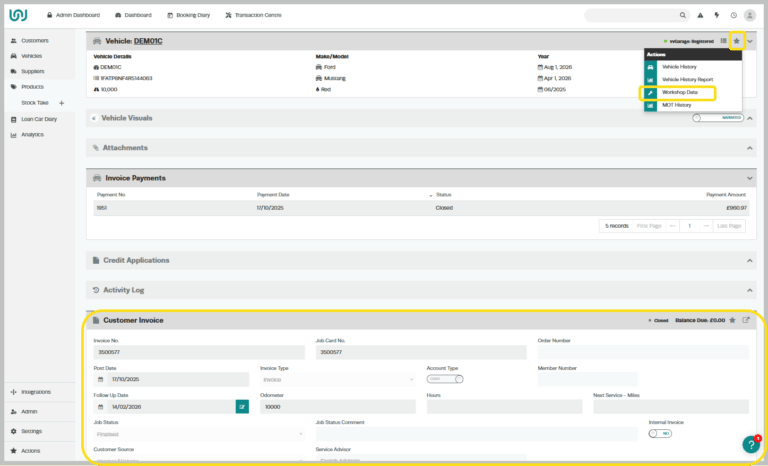 WorkshopData for Vehicle, Truck or Motorcycles - Workshop Software