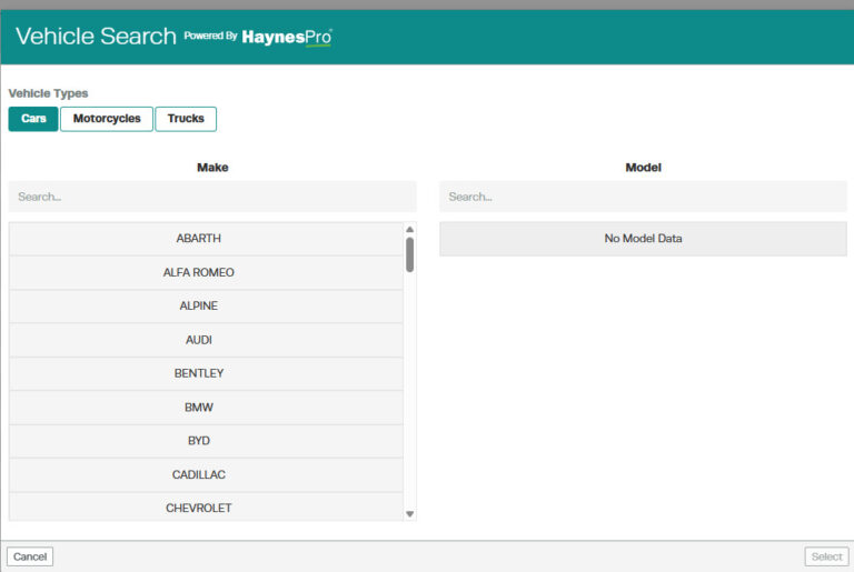 WorkshopData for Vehicle, Truck or Motorcycles - Workshop Software