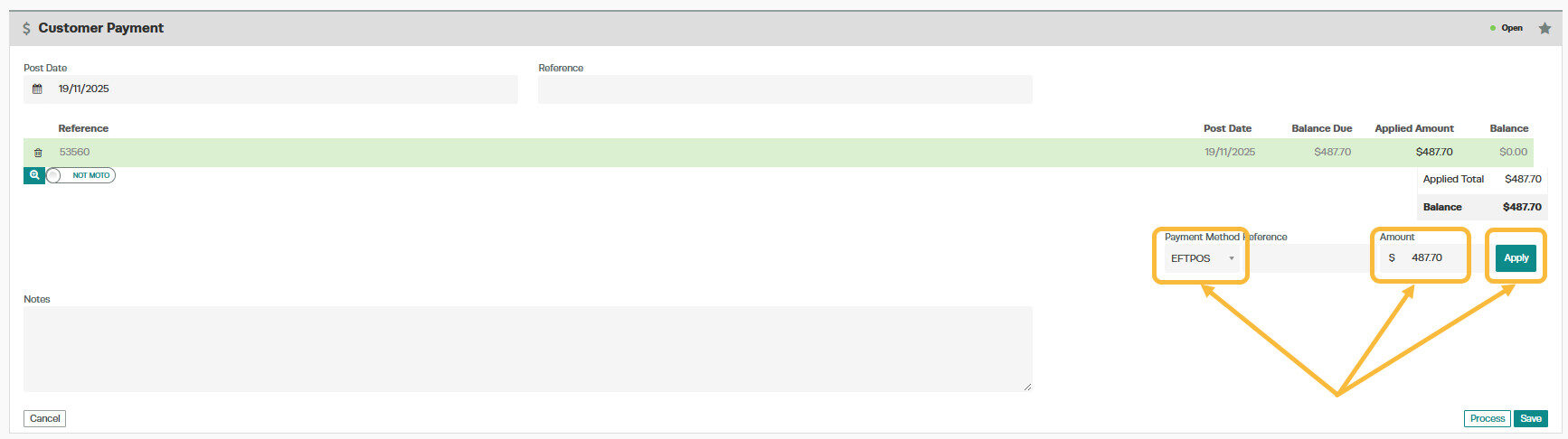 How to Process a Customer Payment on an Invoice - Workshop Software