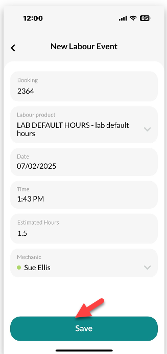 Booking Diary Feature Mobile App - Workshop Software | Workshop ...