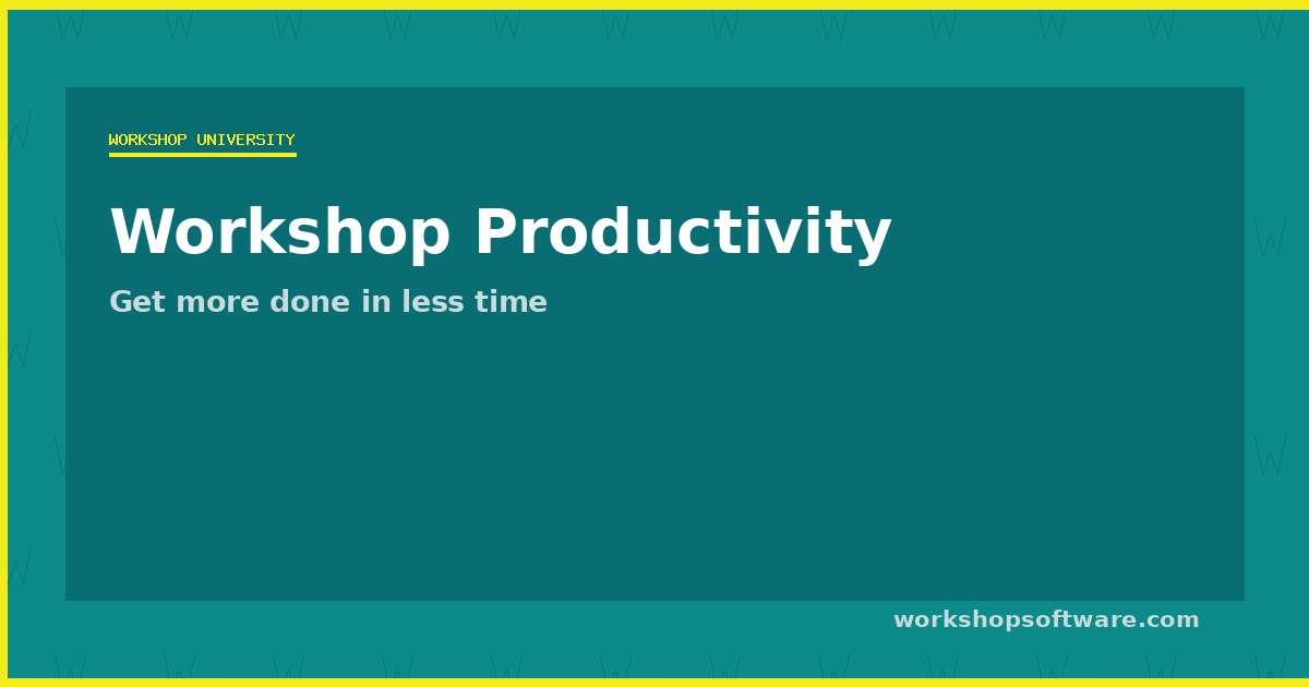 Workshop Productivity | Get More Done in Less Time